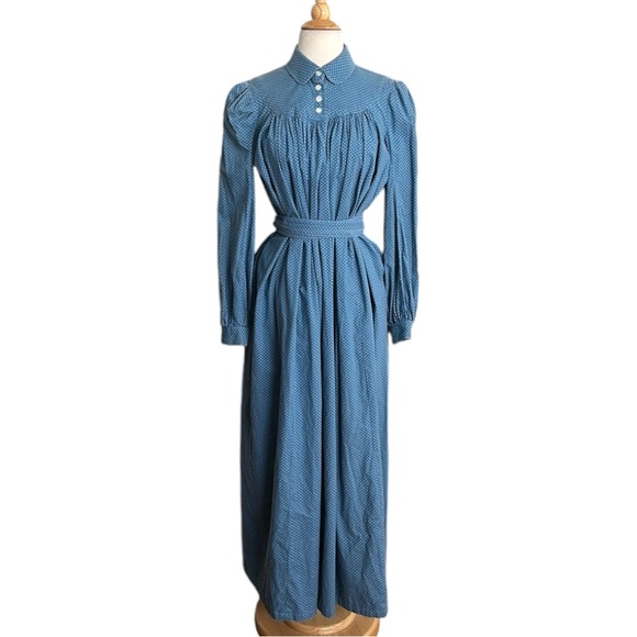 Dresses | Vintage Calico Prairie Work Dress Western Frontier Victorian ...
